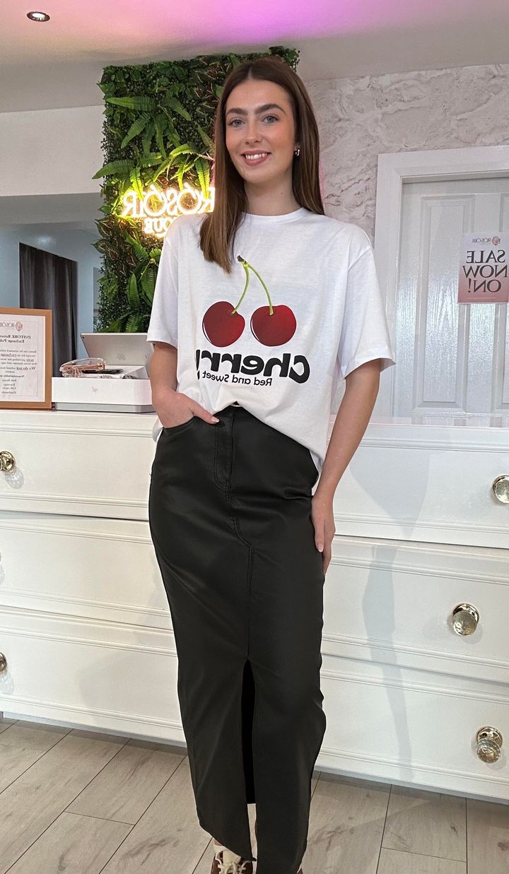 Kath leather look maxi skirt | Ros Oir Boutique